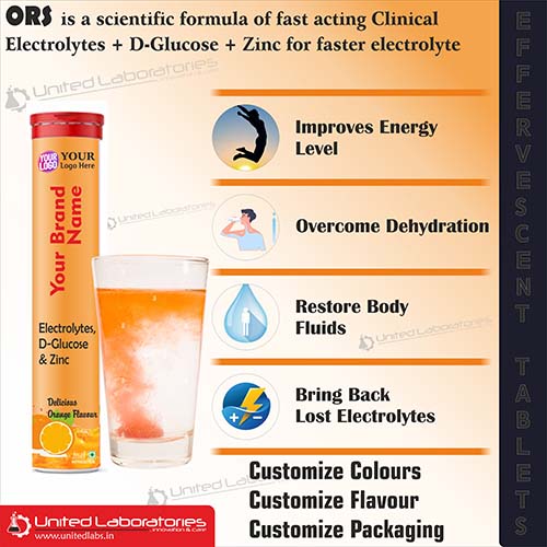 ORS is a scientific formula of fast acting Clinical Electrolytes + D-G