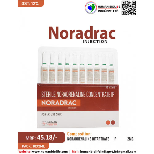 NORADRAC Injection Human Biolife India Pvt. Ltd.