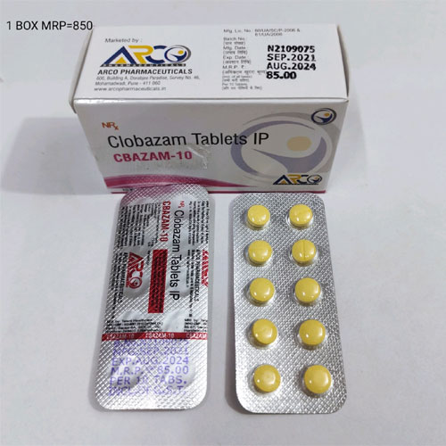 CBAZAM 10 MG Tablets Arco Medicines Pvt. Ltd.