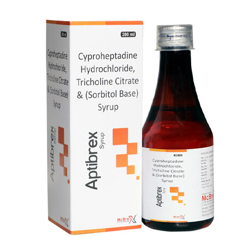 Cyproheptadine 2mg + Tricholine 275 mg + Sorbitol Solution SYRUP Mcbre