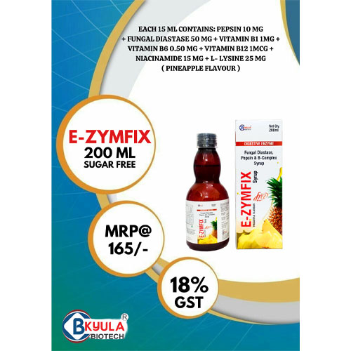 E-ZYMFIX Syrup (200ml) Bkyula Biotech