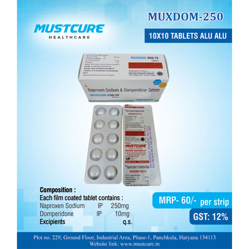 MUXDOM-250 TABLETS Mustcure Healthcare LLP